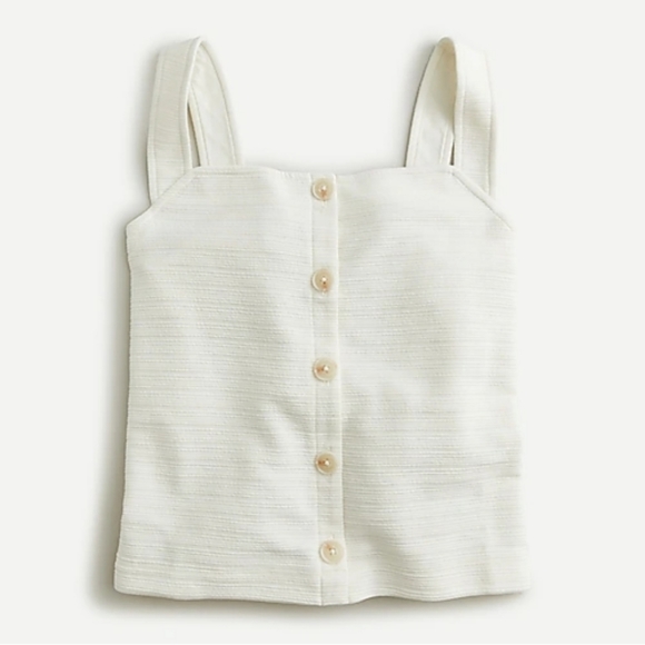 J. Crew | Tops | Jcrew Textured Front Button Tank Top | Poshmark